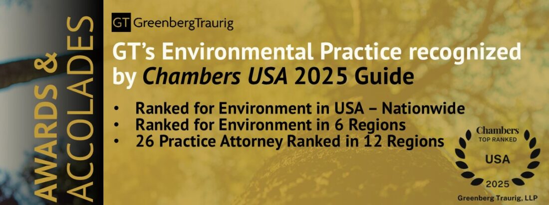 GT’s Environmental Practice Recognized in 2025 Chambers USA Guide | E2 ...